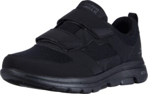 skechers men's gowalk-athletic hook and loop walking shoes | two strap sneakers | air-cooled foam, black, 11.5 x-wide