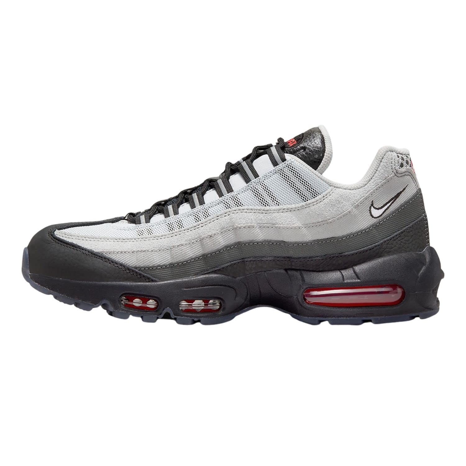 Nike Men's Air Max 95 Sneaker, Black/White-pure Platinum, 8