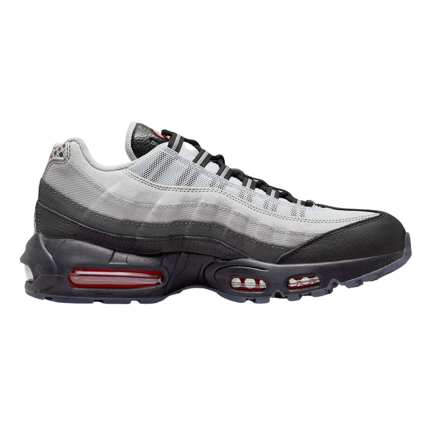 Nike Men's Air Max 95 Sneaker, Black/White-pure Platinum, 8