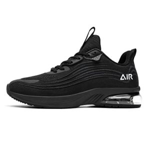 iiv mens air running shoes casual tennis athletic gym lightweight fashion sneakers allblack us 10