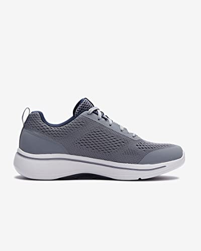 Skechers Men's Gowalk Arch Fit-Athletic Workout Walking Shoe with Air Cooled Foam Sneaker, Grey/Navy, 11.5 X-Wide