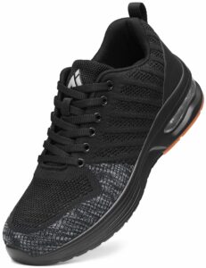 mishansha running shoes for men sneakers air cushion walking shoes comfortable tennis shoes breathable trail running shoes smoky black us7.5