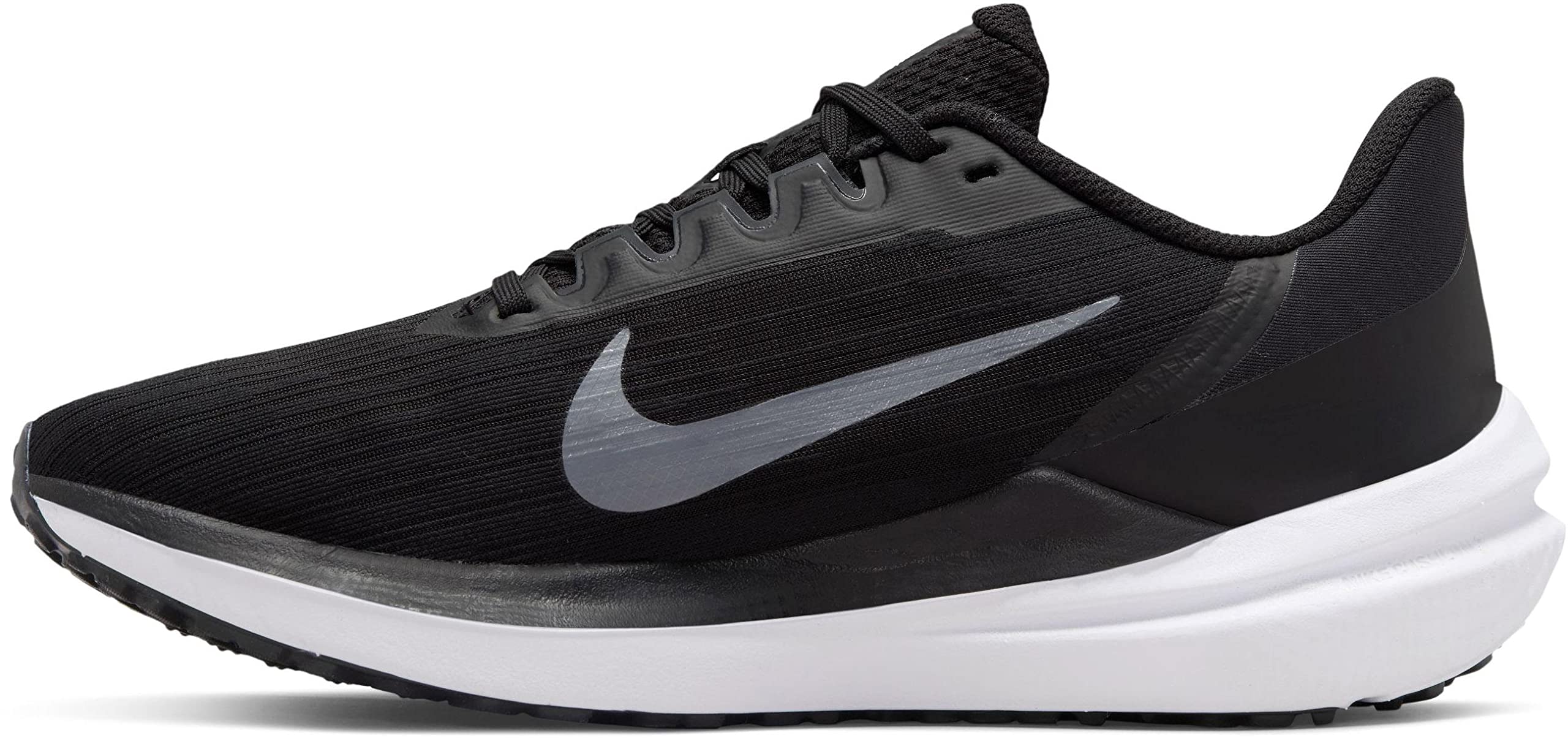 Nike Women's Air Winflo 9 Running Shoes, Black/White-Dk Smokey Grey, 8.5 M US