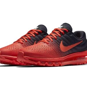 Nike Men's Air Max 2017 Running Shoes-Bright Crimson/Total Crimson-10.5