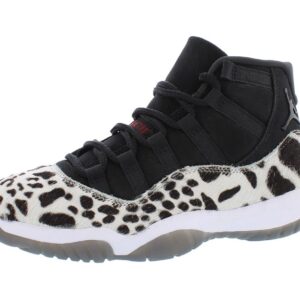 Jordan Air 11 Retro Womens Shoes Size 5.5, Color: Black/Gym Red/Sail/White