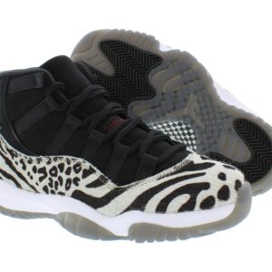 Jordan Air 11 Retro Womens Shoes Size 5.5, Color: Black/Gym Red/Sail/White