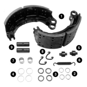 meritor genuine service brake shoe and lining kit