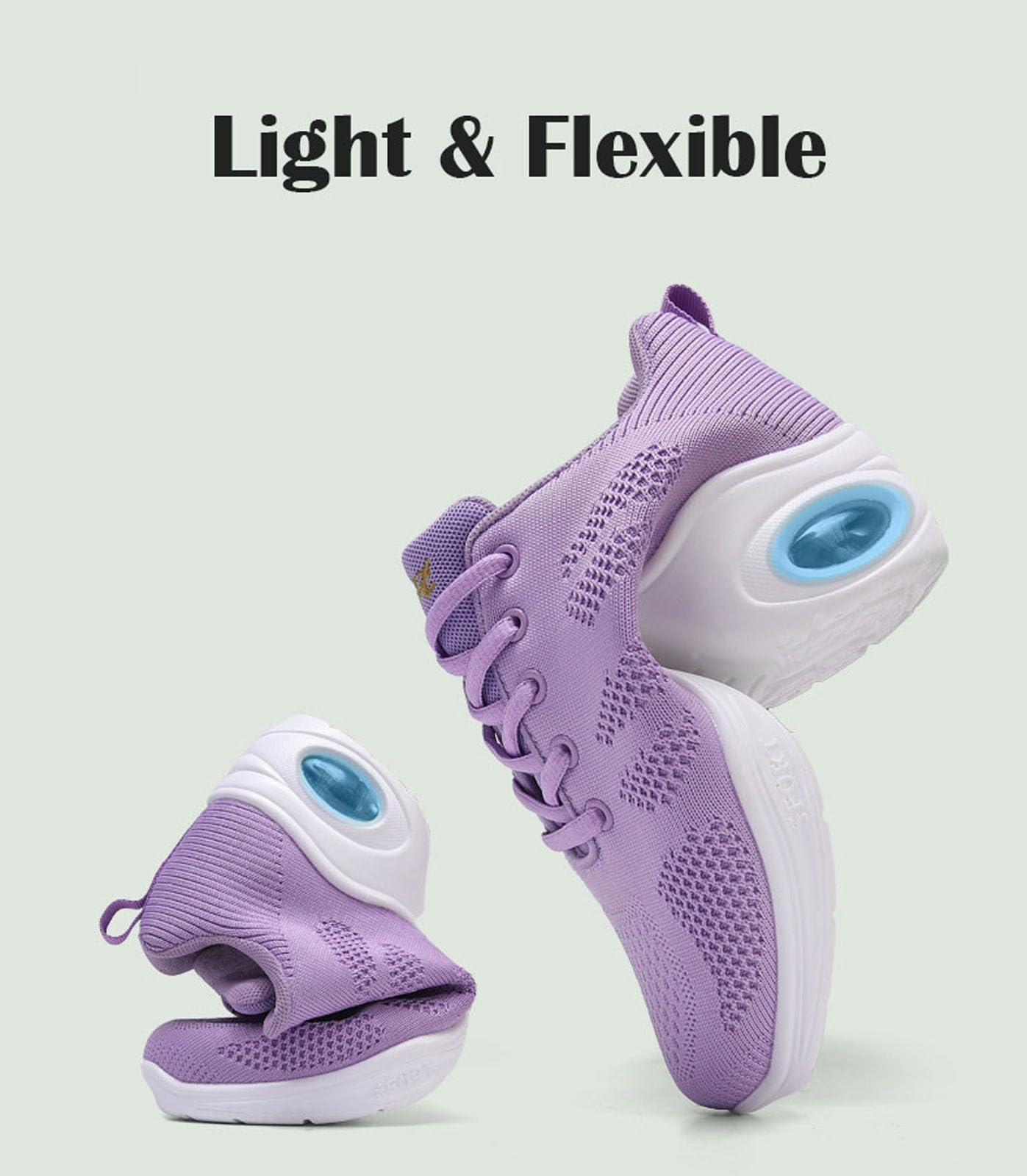 Womens Jazz Shoes Dance Sneakers Lace Up Breathable Air Cushion Lady Dancing Shoes Split Sole Zumba Trainers Athletic Walking Platform Black 38