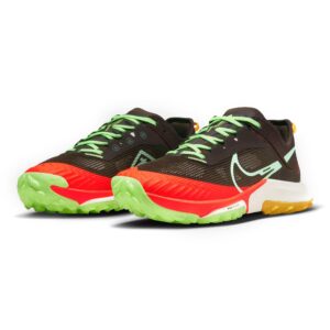 Nike Womens Air Zoom Terra Kiger 8 Womens Running Sneakers Shoes (Velvet Brown/Bright Crimson/Yellow Ochre/Enamel Green, us_footwear_size_system, adult, women, numeric, medium, numeric_7_point_5)