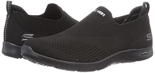 Skechers Women's ARCH FIT REFINE-DON'T GO Sneaker, Black/black, 8