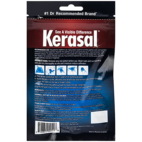 Kerasal Nighttime Renewal Fungal Nail Patches - 14 Patch Twin Pack - Overnight Nail Repair for Nail Fungus Damage, 8-Hour Nail Treatment Restores Healthy Appearance