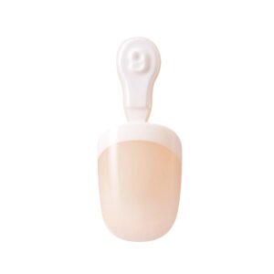 KISS Salon Acrylic, Press-On Nails, Nail glue included, Crush Hour', French, Petite Size, Squoval Shape, Includes 28 Nails, 2g Glue, 1 Manicure Stick, 1 Mini File