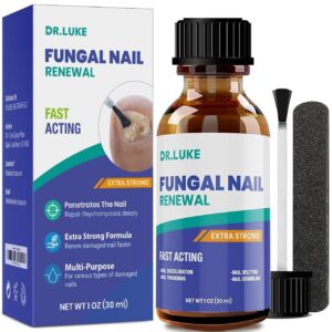 toenail fungus treatment extra strength: fungal nail renewal liquid - toe nail fingernail repair for damaged discoloration nails (1oz)