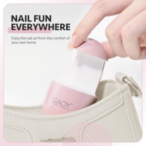 GAOY Mini UV Light for Gel Nails, Small Nail Cure Light, Eggshell LED Nail Lamp, USB Nail Dryer for Fast Curing, Pink