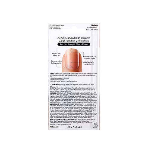 KISS Salon Acrylic Nude 28 Nails (6 PACK, KAN03)