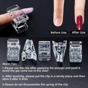 10 PCS Nail Tips Clip for Quick Building Extension Nail Plastic Finger Extension UV LED Builder for DIY Manicure Nail Art