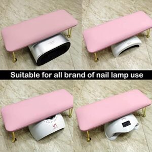 Nail Arm Rest for Nail Tech, Soft Nail Hand Rest Cushion Stand Manicure Hand Rest Pillow for Acrylic Nails, Professional Large Size Nail Tech Arm Rest (Pink)