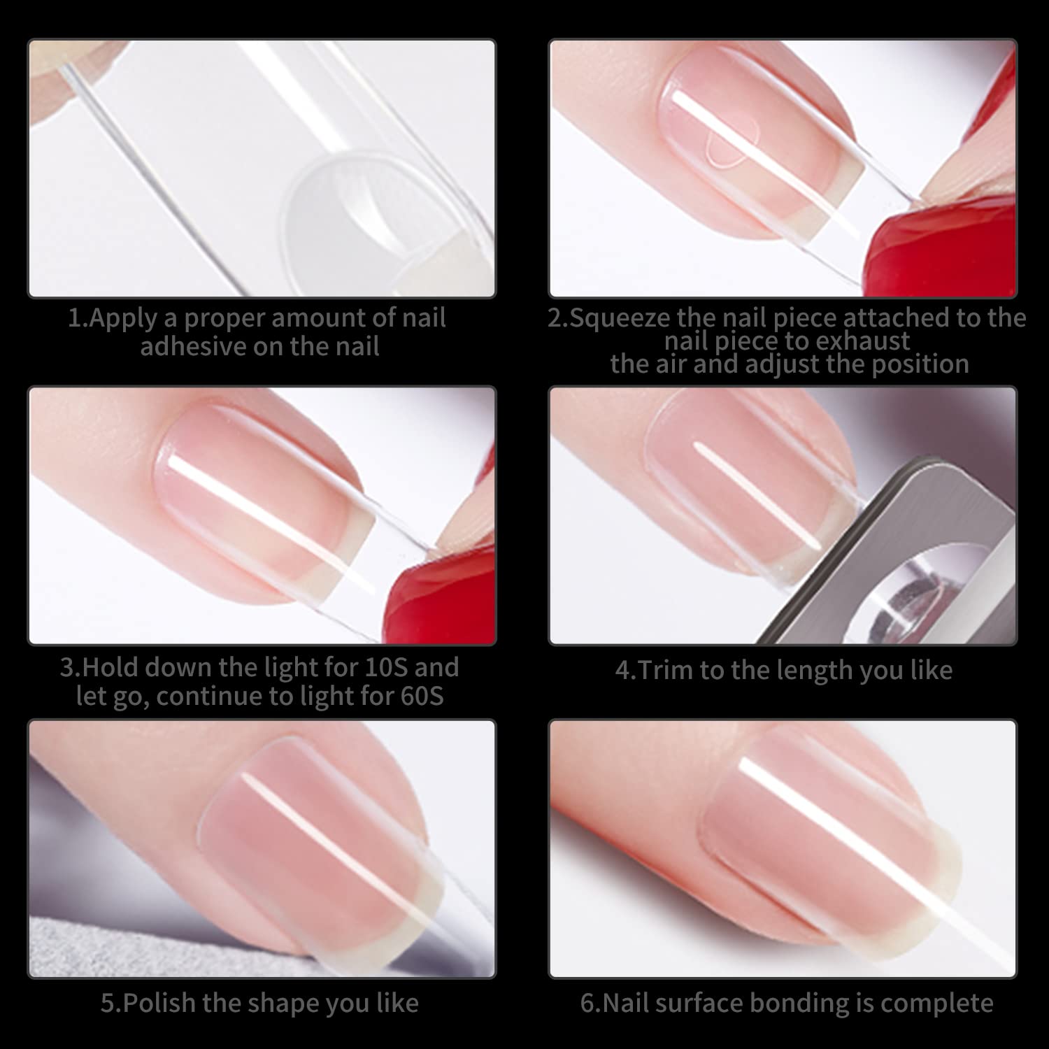 No C Curve XXL Square Nail Tips-Clear Acrylic Nails Square Shape Nail Tips SITELENABY 500 pcs Flattened Half Cover False Nails for Nail Salons and DIY French ABS Nail Tips (xxl Long Sqare No c curve)