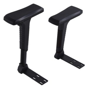 frassie height adjustable chair armrest pair, gaming boss chair arms set replacement 4d (black)