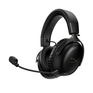 hyperx cloud iii wireless – gaming headset for pc, ps5, ps4, up to 120-hour battery, 2.4ghz wireless, dts spatial audio, 53mm angled drivers, memory foam, durable frame, 10mm microphone, black