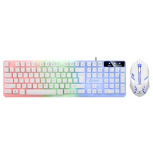 104 key gaming keyboard and mouse light up keyboard mechanical keyboard hand feeling rgb backlit keyboard gaming accessories portable computer keyboards cool stuff birthday gifts for men women