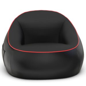 mason moon bean bag chairs for adults - 3ft - cozy big bean bag chair - lounging dorm chair - round black floor chair - gaming bean bag chair for teens - cover only