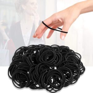 Anezus 200 Pcs Black Elastics Hair Ties Small Bulk Hair Ties Hair Bands (4mm)