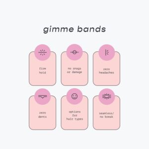 Gimme Beauty - Extra Fine Hair Ties - Neutral - Seamless, No Break Microfiber Elastic Hair Ties - Firm Yet Gentle Hair Accessories with All Day Hold + No Snagging, Dents, or Breakage (12 Count)