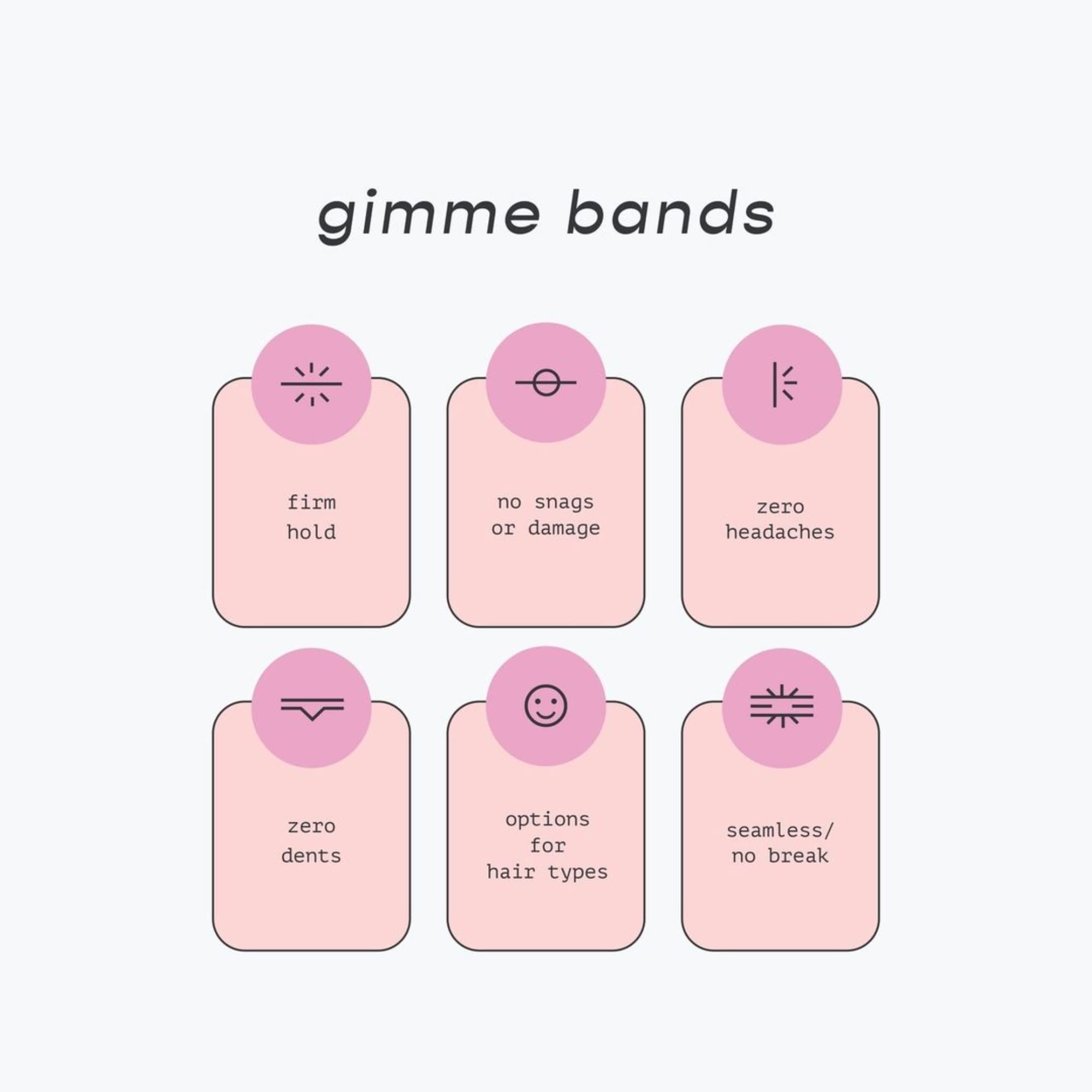 Gimme Beauty - Extra Fine Hair Ties - Neutral - Seamless, No Break Microfiber Elastic Hair Ties - Firm Yet Gentle Hair Accessories with All Day Hold + No Snagging, Dents, or Breakage (12 Count)