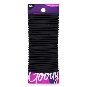 goody hair women's braided hair elastics black 4mm for medium hair, 32 count (pack of 1)