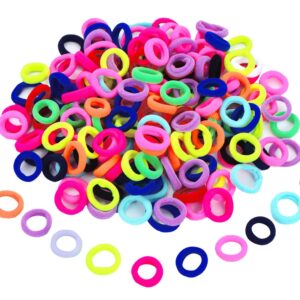 100 pieces elastic hair ties mini hair bands tiny rubber bands colored girls ponytail holders for baby kids