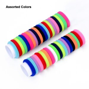 100 Pieces Elastic Hair Ties Mini Hair Bands Tiny Rubber Bands Colored Girls Ponytail Holders for Baby Kids