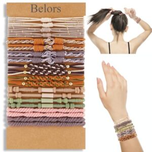 20 pcs boho hair ties bracelet