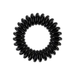 invisibobble Power Traceless Spiral Hair Ties - Pack of 3 True Black - Strong Elastic Grip Coil Hair Accessories for Active Women - No Kink, Non Soaking - Gentle for Girls Teens and Thick Hair