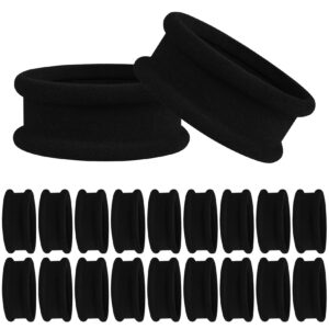 black hair ties for women girls, big hair scrunchies elastics bands elastic hair tie ropes ponytail holders for thick heavy long or curly hair 20 pcs