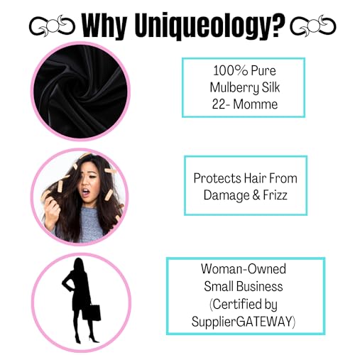 Uniqueology Hair Ties No Damage - Hair Ties for Thin Hair - Silk Scrunchies for Hair - Mini Hair Ties - No Damage Hair Ties - Silk Scrunchies for Hair Sleep -Mini Scrunchies - Anti Breakage Hair Ties