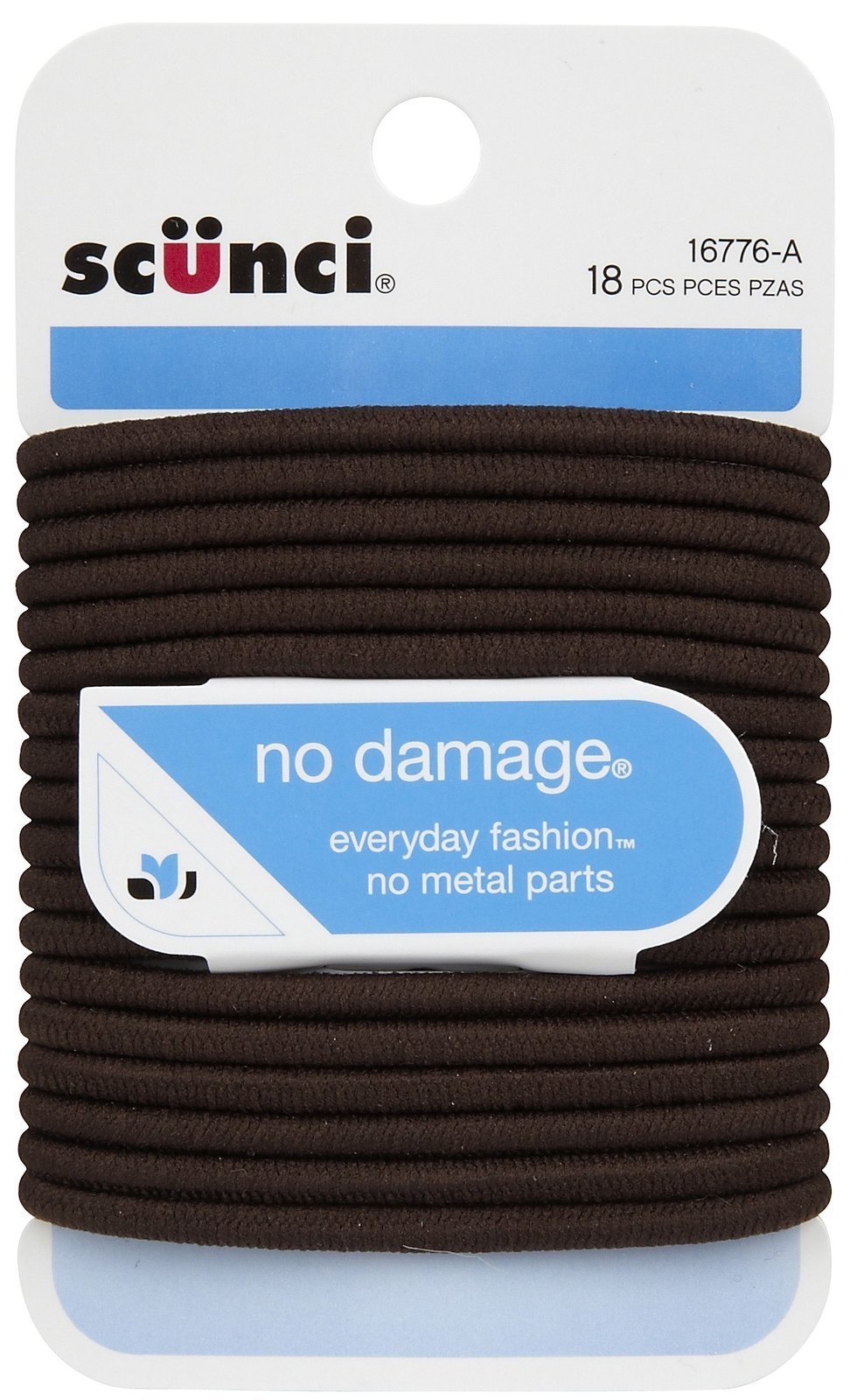 Scunci No Damage Elastic Hair Bands, Brown (hfs-koi-zk-a1925)