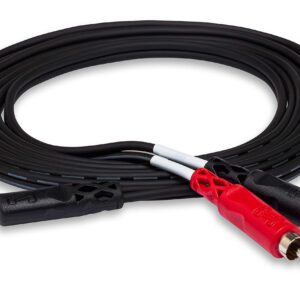 Hosa CMR-215 3.5 mm TRS to Dual RCA Stereo Breakout Cable, 15 Feet