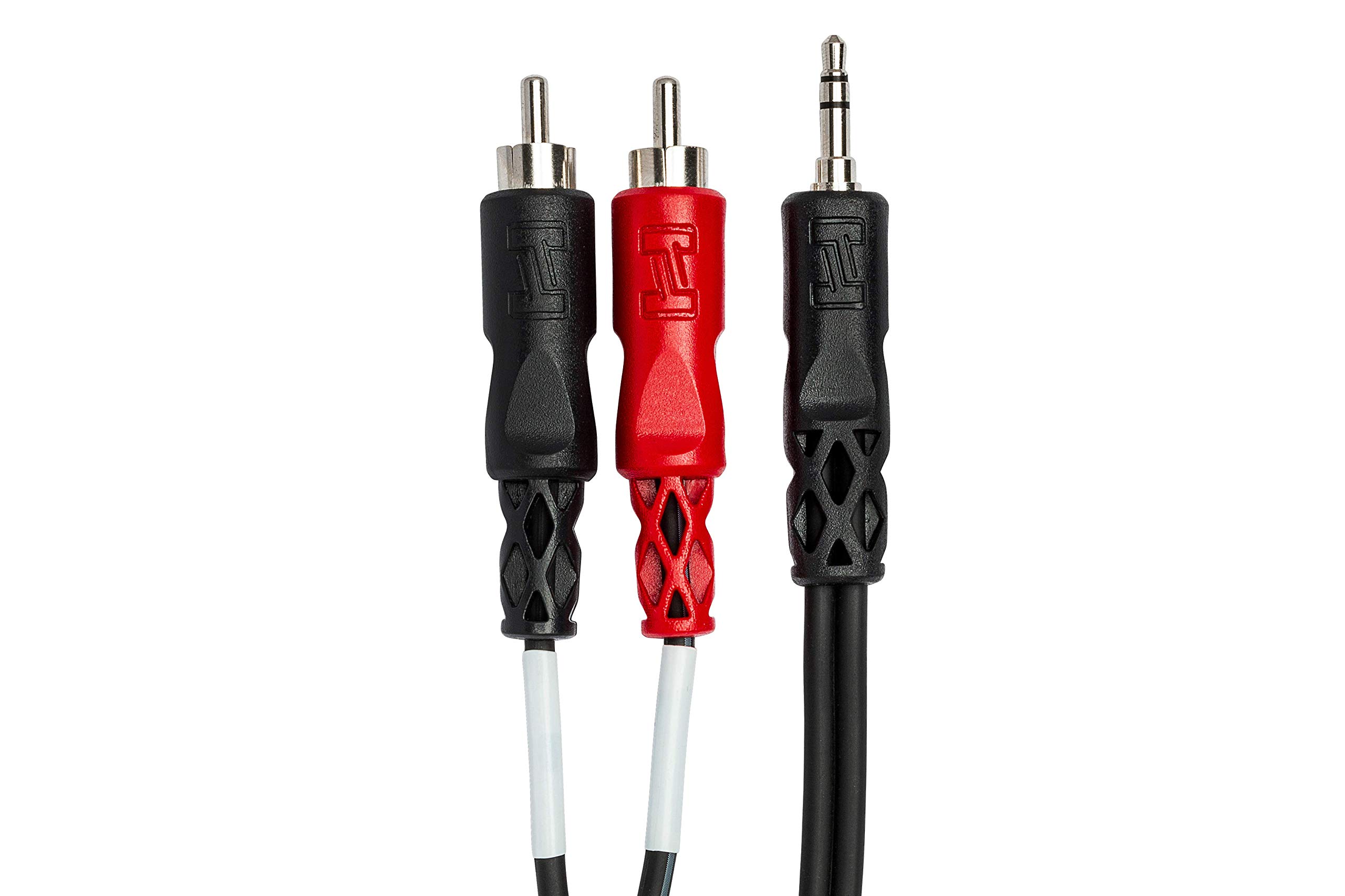 Hosa CMR-215 3.5 mm TRS to Dual RCA Stereo Breakout Cable, 15 Feet