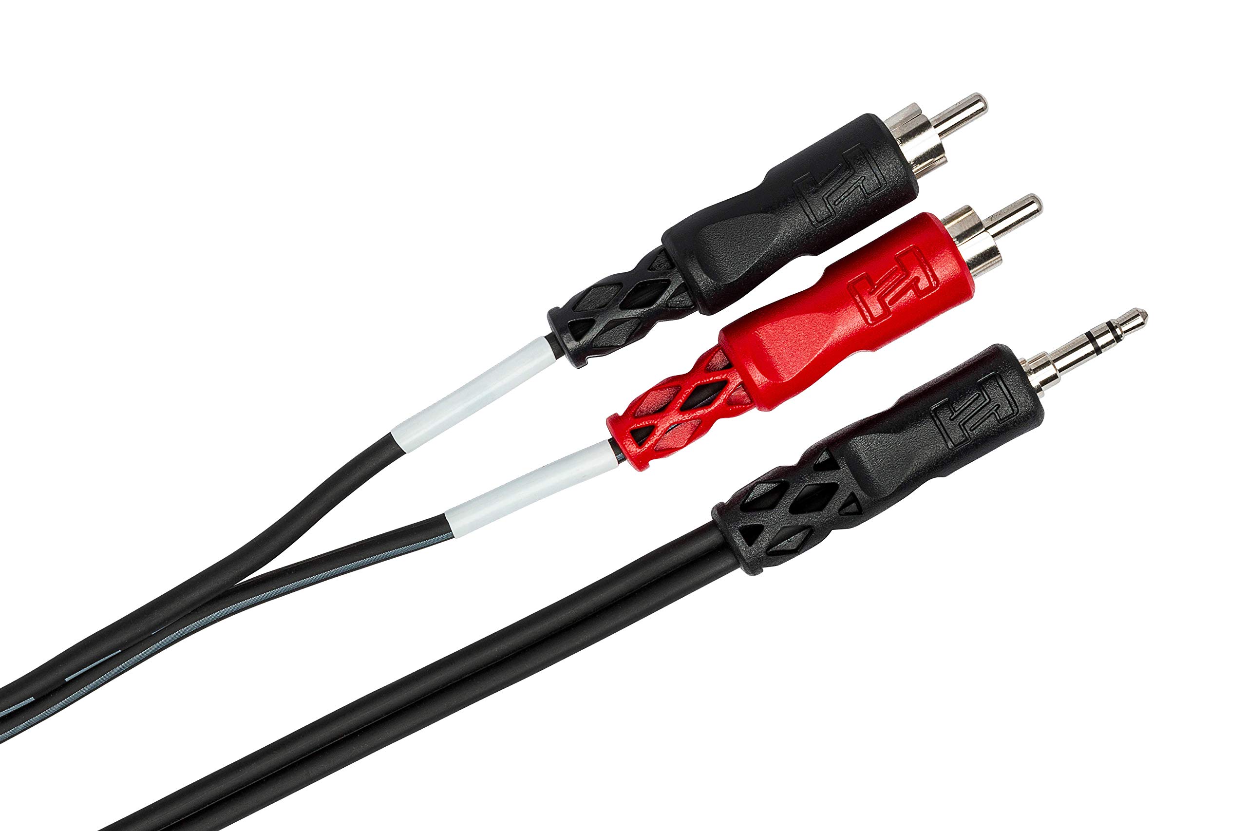 Hosa CMR-215 3.5 mm TRS to Dual RCA Stereo Breakout Cable, 15 Feet