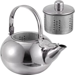 Kettle Stovetop Whistling Tea Kettle Thicken Stainless Steel Tea Kettle Teakettle Portable Teapot with Filter Screen for Kitchen Tea Kettle Stovetop Teapot