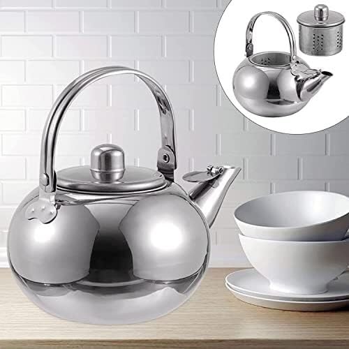 Kettle Stovetop Whistling Tea Kettle Thicken Stainless Steel Tea Kettle Teakettle Portable Teapot with Filter Screen for Kitchen Tea Kettle Stovetop Teapot