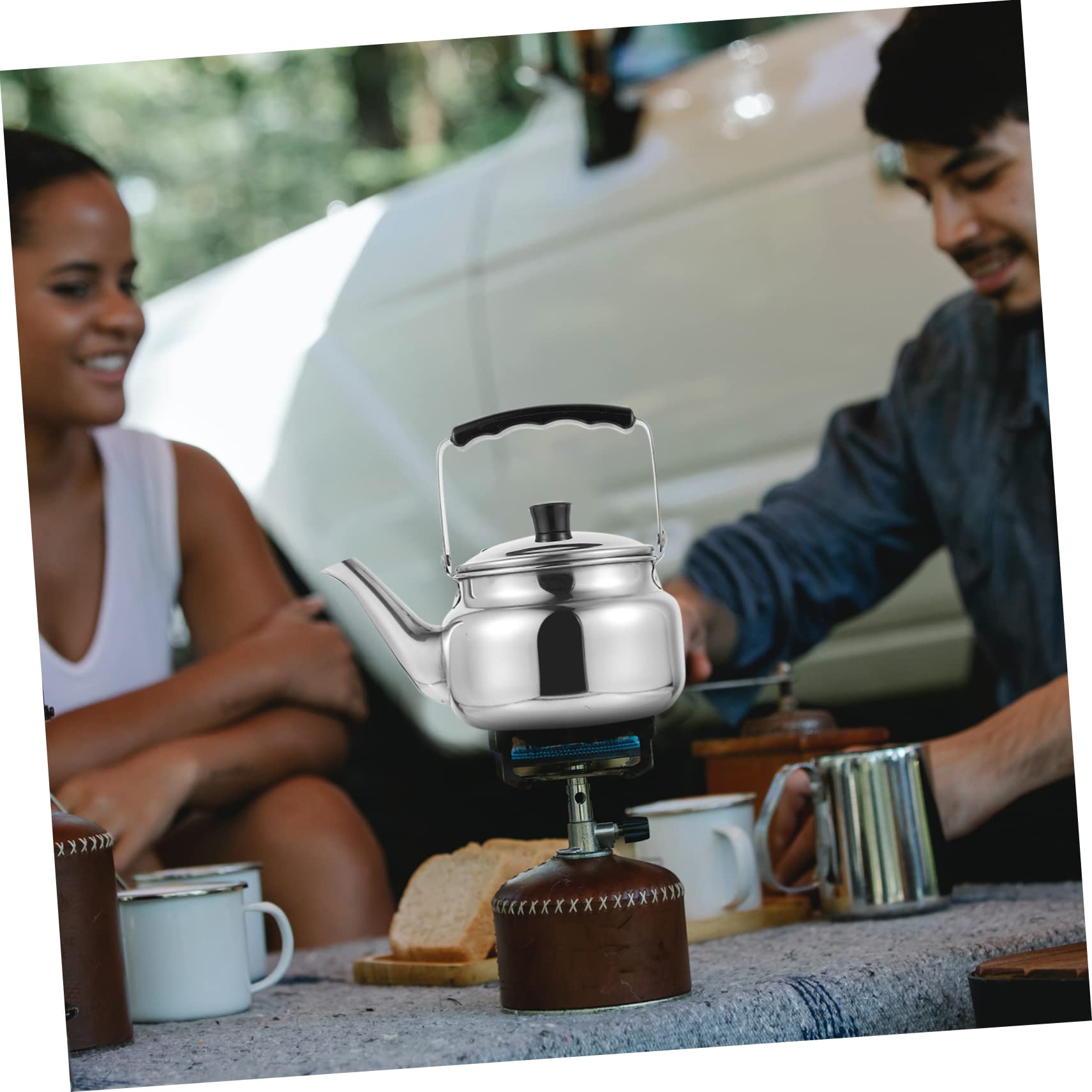 Abaodam 2pcs Pot Portable Kettle Milk Boiler Electric Coffee Percolators Induction Tea Kettle Stainless Steel Teakettle Household Teakettle Home Kettle Teakettle for Home Plastic Milk Jug