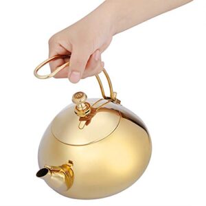 teakettle teapot induction cooker pot kettle kungfu tea for pot plant 1.5l planting pot potted plant stovetop teakettles (gold)