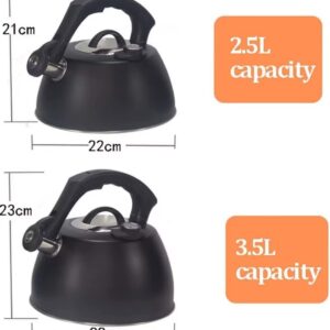 Sound Kettle with Temperature Gauge,Stainless Steel Kitchen Whistle Kettle,Water Temperature Display Sound Kettle 2.5L,Gas Stove Kettle,Camping Hob Kettle