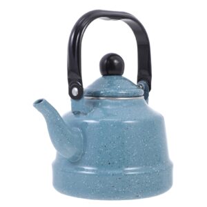 imikeya enamel water kettle vintage stovetop teapots 1.1l enameled teapots heating water kettle large-capacity coffee pots for home kitchen cookware supplies green