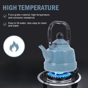 IMIKEYA Enamel Water Kettle Vintage Stovetop Teapots 1.1l Enameled Teapots Heating Water Kettle Large-capacity Coffee Pots for Home Kitchen Cookware Supplies Green