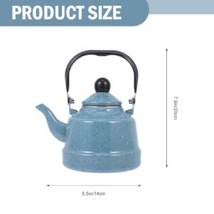 IMIKEYA Enamel Water Kettle Vintage Stovetop Teapots 1.1l Enameled Teapots Heating Water Kettle Large-capacity Coffee Pots for Home Kitchen Cookware Supplies Green