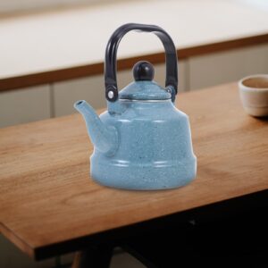 IMIKEYA Enamel Water Kettle Vintage Stovetop Teapots 1.1l Enameled Teapots Heating Water Kettle Large-capacity Coffee Pots for Home Kitchen Cookware Supplies Green