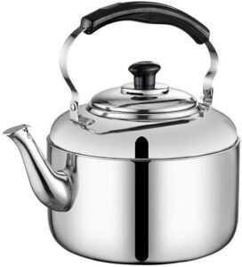 stainless steel teapot,stove top kettle, stovetop tea pot, fast boiling heat water tea pot, flat bottom whistling kettle induction cooker gas stove general purpose kettle 5l (color : 4l)